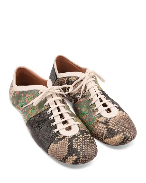 Dries Van Noten Retro Patchwork Leather Sneakers