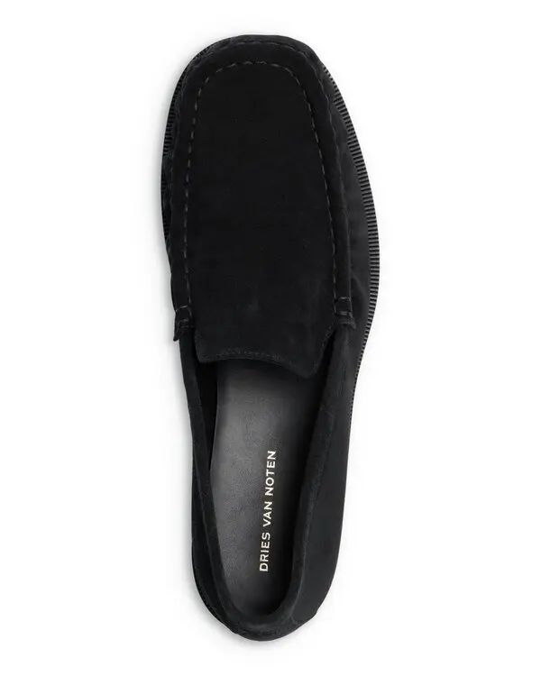 Dries Van Noten Suede Loafers - Black