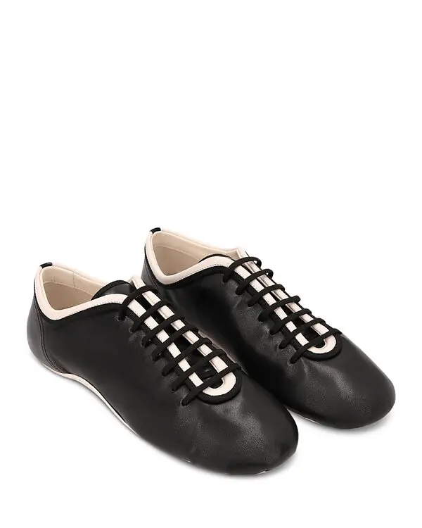 Dries Van Noten Ballerina Leather Sneakers - Black