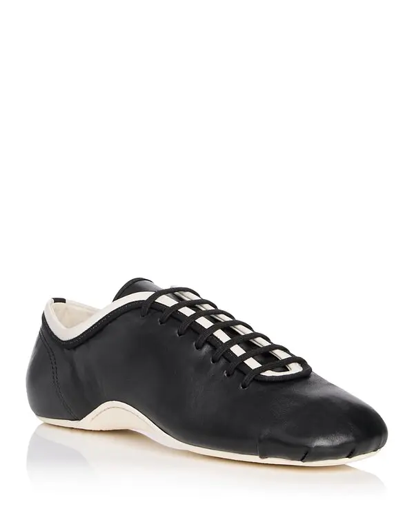 Dries Van Noten Leather Ballerina Sneakers - Black