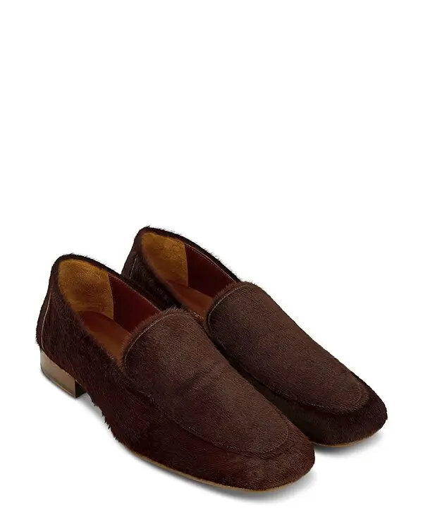 Dries Van Noten Calf Hair Loafers - Choco