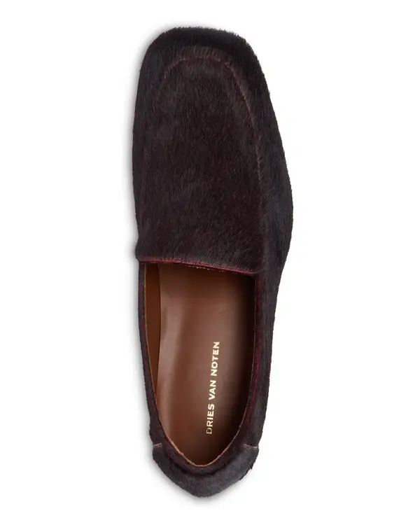 Dries Van Noten Calf Hair Loafers - Choco