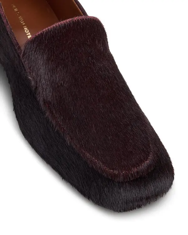 Dries Van Noten Calf Hair Loafers - Choco