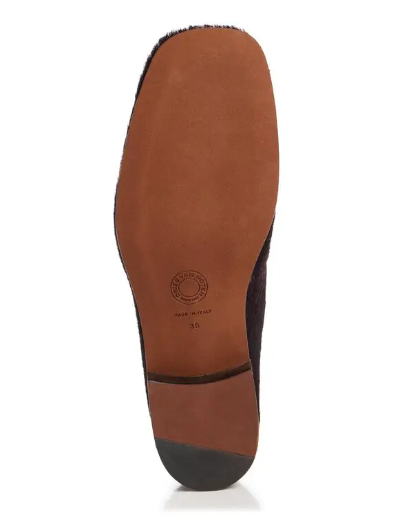 Dries Van Noten Calf Hair Loafers - Choco