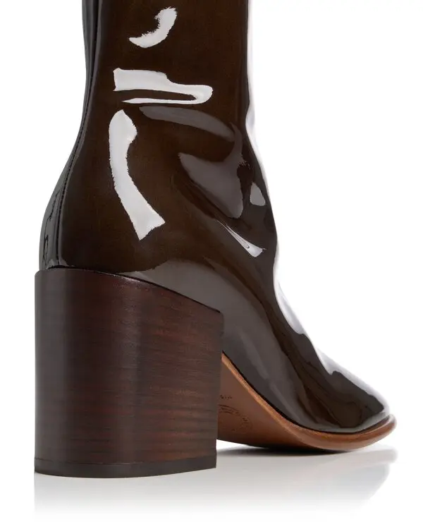 Dries Van Noten Patent Leather Ankle Boots