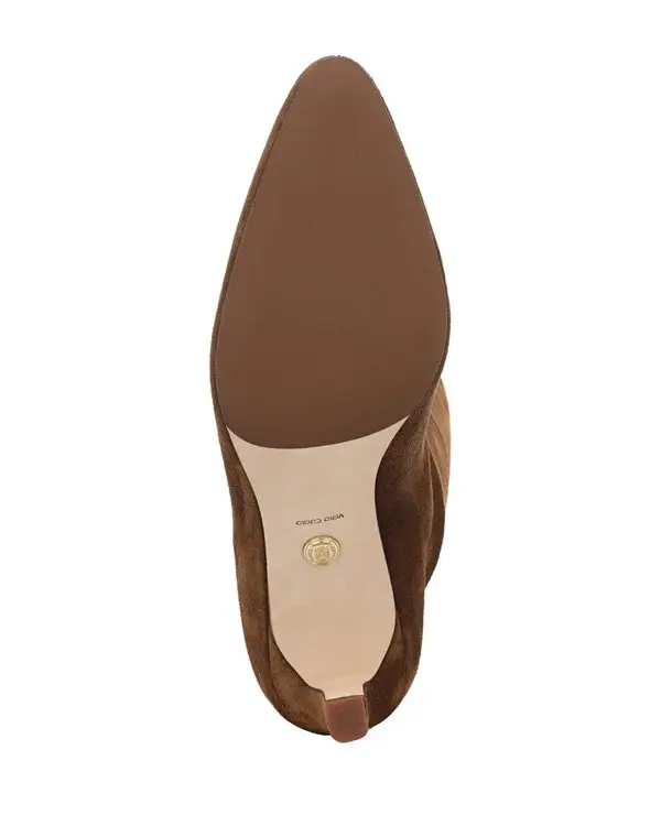 Veronica Beard Aisla Suede Knee High Boots - Chestnut Suede