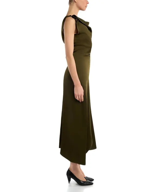 Victoria Beckham Draped Tailored Midi Dress