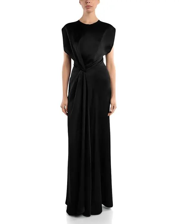 Victoria Beckham Aria Draped Gown - Black