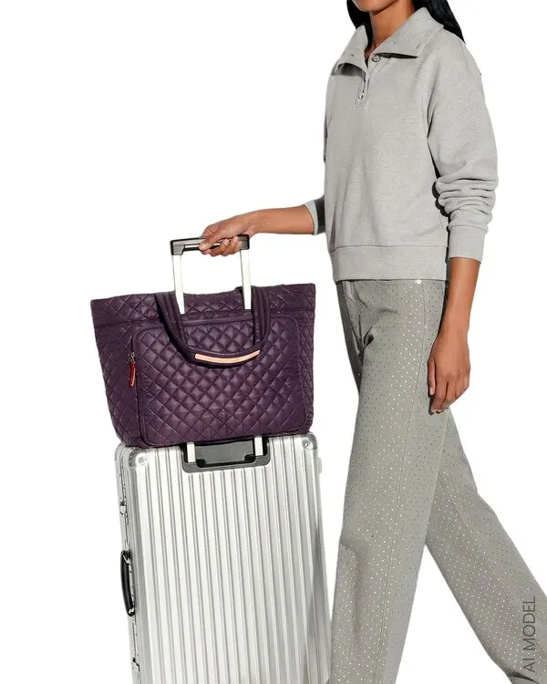 Mz Wallace Large Metro Travel Tote - Raisin