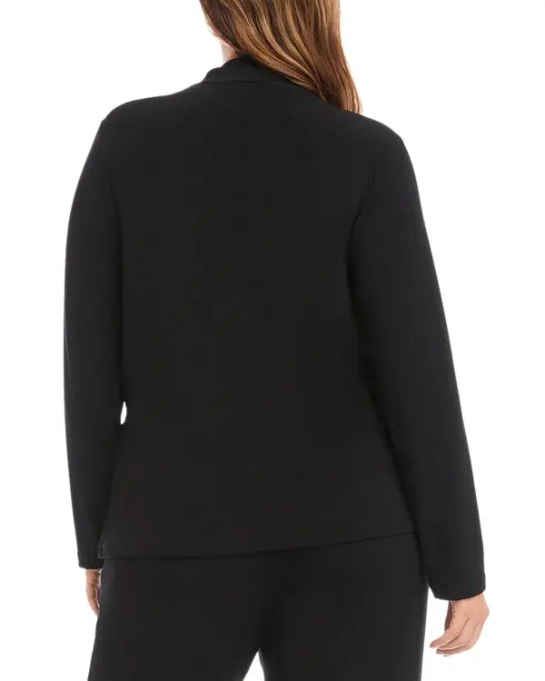 Karen Kane Drape Front Crossover V Neck Top