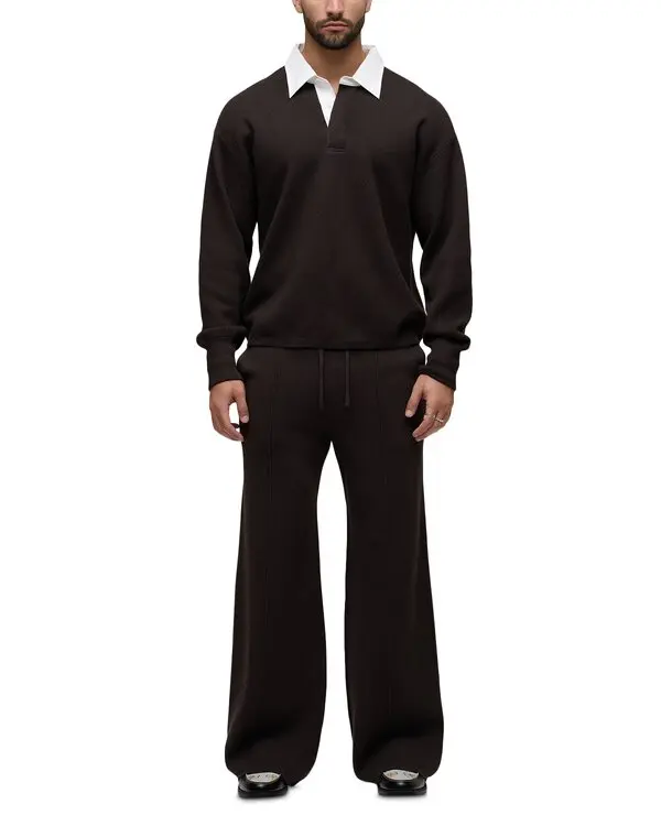 Hudson Jeans Contrast Collar Cotton Blend Polo Shirt