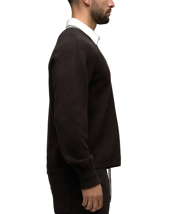 Hudson Jeans Contrast Collar Cotton Blend Polo Shirt