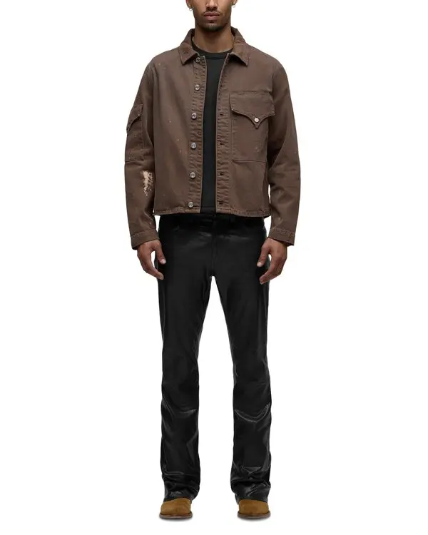 Hudson Jeans Walker Kick Flare Leather 34 Pants
