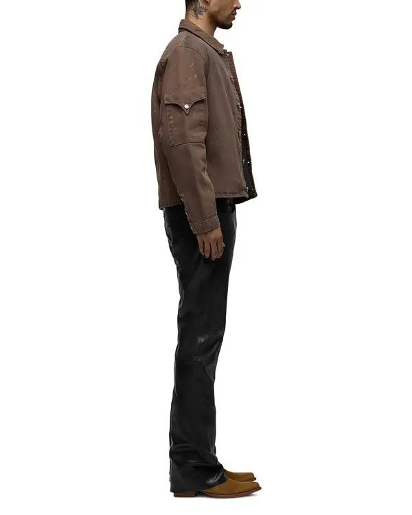 Hudson Jeans Walker Kick Flare Leather 34 Pants