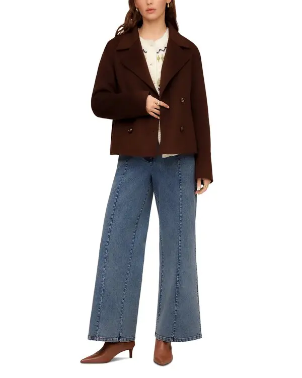 Fifteen Twenty Naomi Cropped Double Breasted Blazer