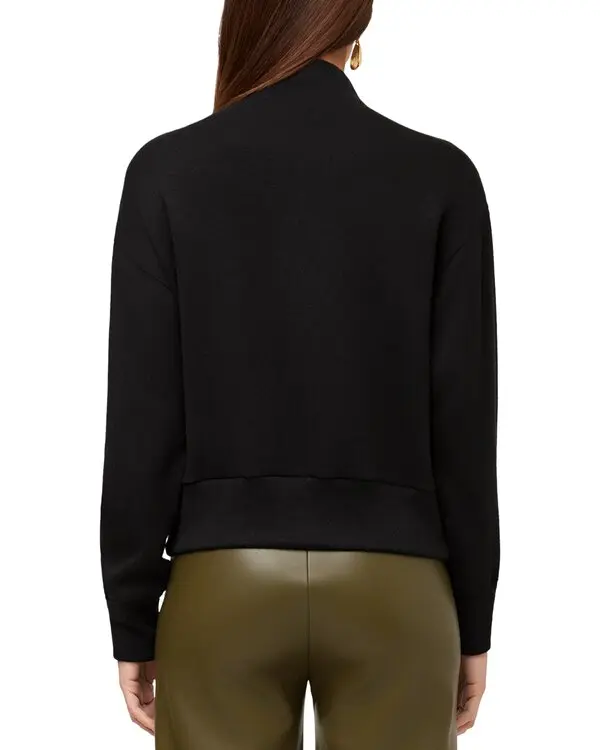 Fifteen Twenty Tessa Mock Neck Button Trim Top