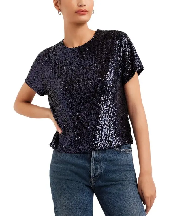 Fifteen Twenty Aerin Sequin Short Sleeve Top