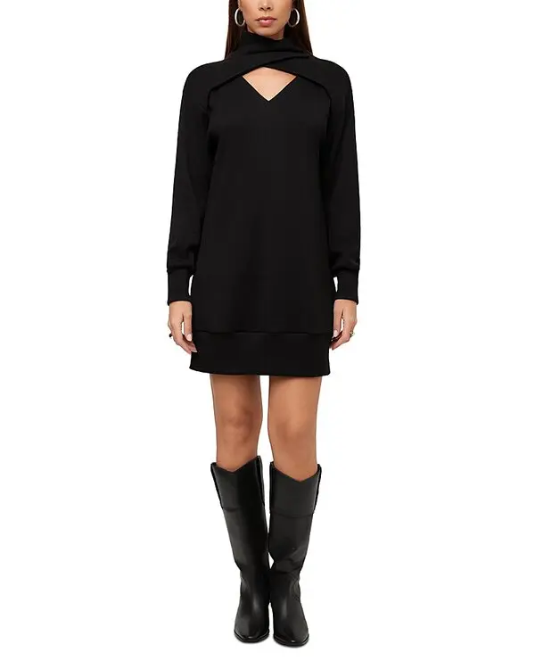 Fifteen Twenty Claylee Crossover Turtleneck Dress