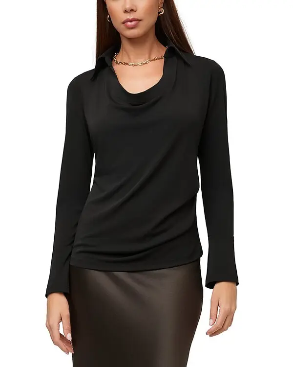 Fifteen Twenty Lana Drape Front Top