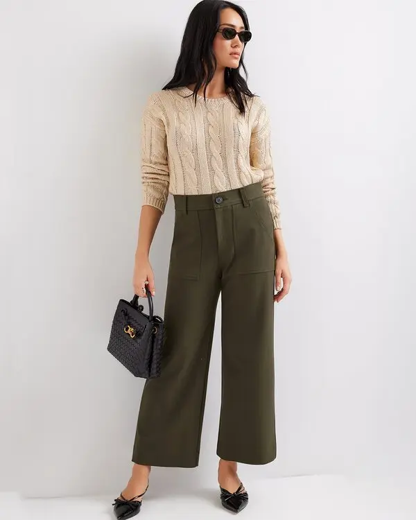 Fifteen Twenty Levie Cotton Cable Knit Sweater