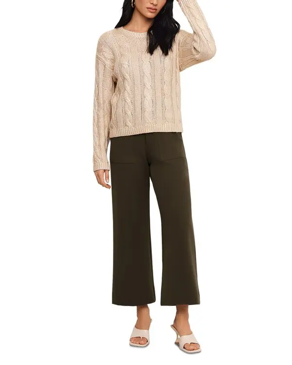 Fifteen Twenty Levie Cotton Cable Knit Sweater