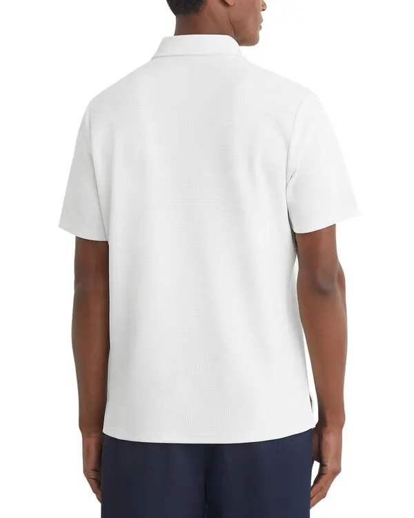 REISS Reed Textured Concealed Placket Polo Shirt