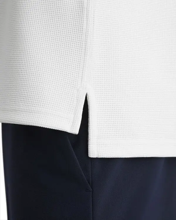 REISS Reed Textured Concealed Placket Polo Shirt