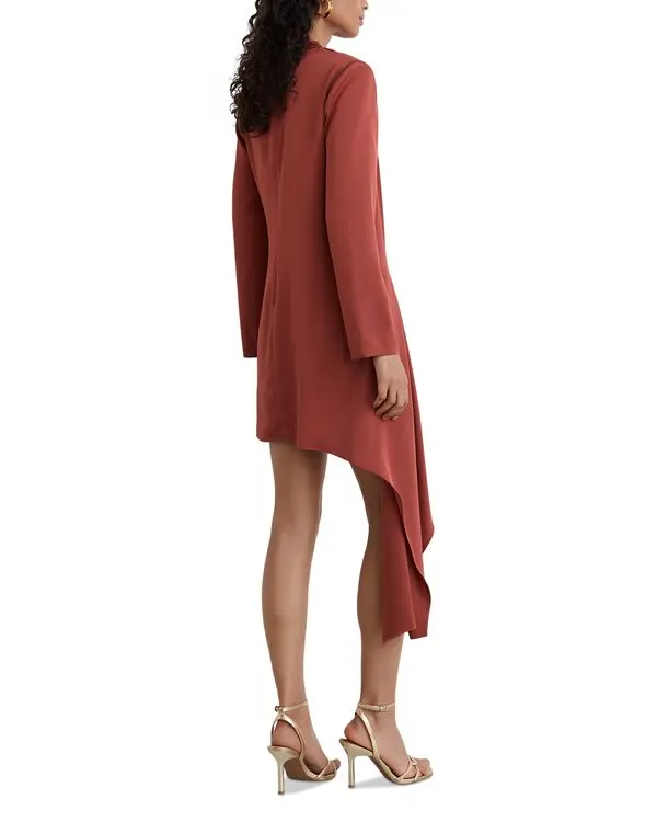 REISS Bethany Draped Asymmetrical Dress