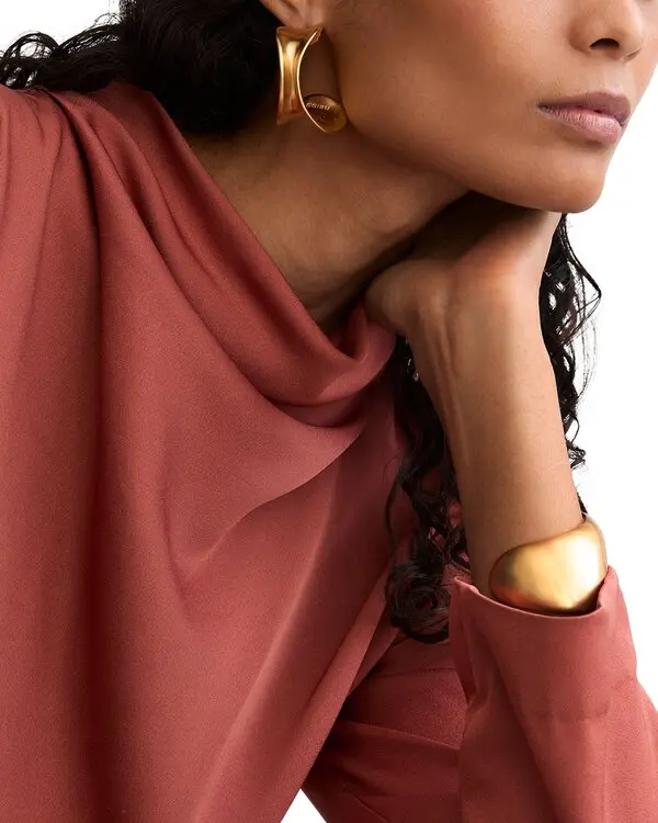 REISS Bethany Draped Asymmetrical Dress