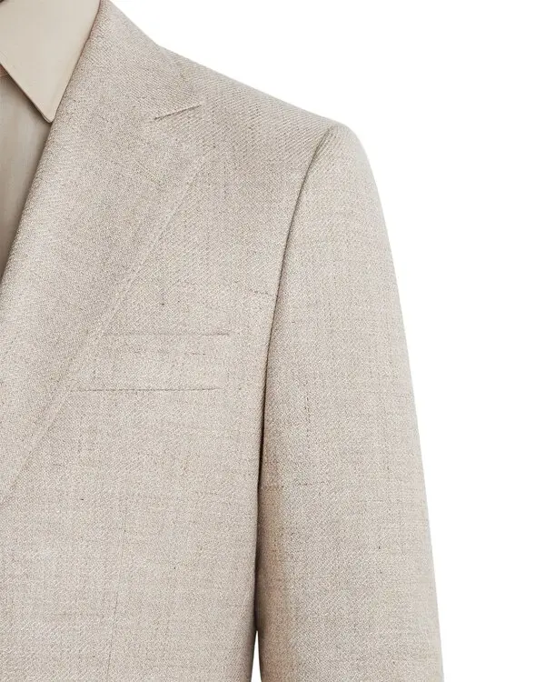 REISS Positano Tailored Fit Linen, Silk & Cotton Blend Blazer