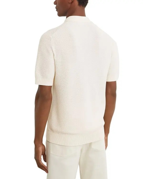 REISS Warren Basket Stitch Sweater Polo