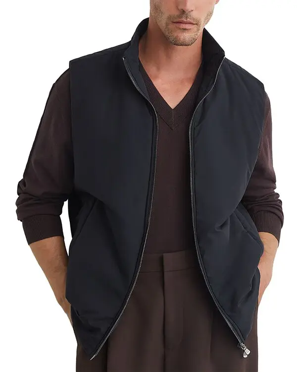 REISS Axel Technical Gilet - Navy