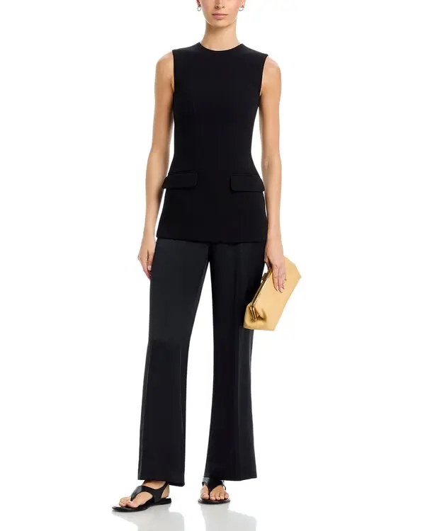 Theory Mid Rise Satin Pants