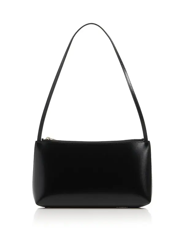 MANSUR GAVRIEL Gaia Velvet Shoulder Bag - Black/flamma