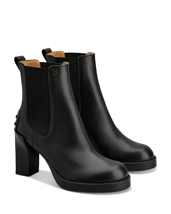 TOD'S Leather Chelsea Boots - Black
