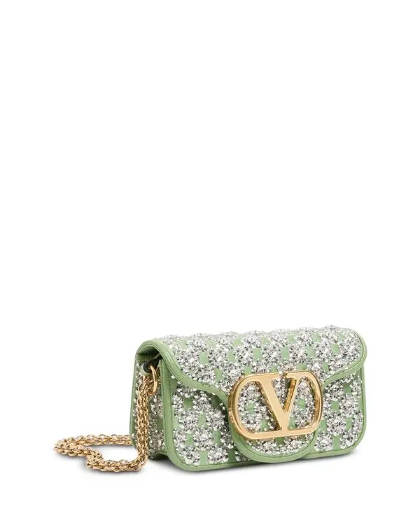 Valentino Garavani Small Sequin Flower Shoulder Bag