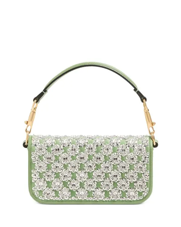 Valentino Garavani Small Sequin Flower Shoulder Bag