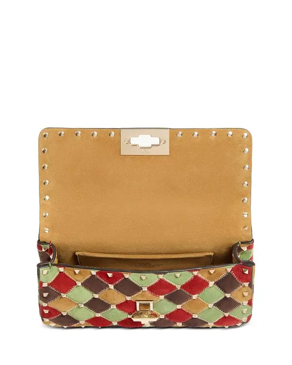 Valentino Garavani Small Studded Suede Shoulder Bag