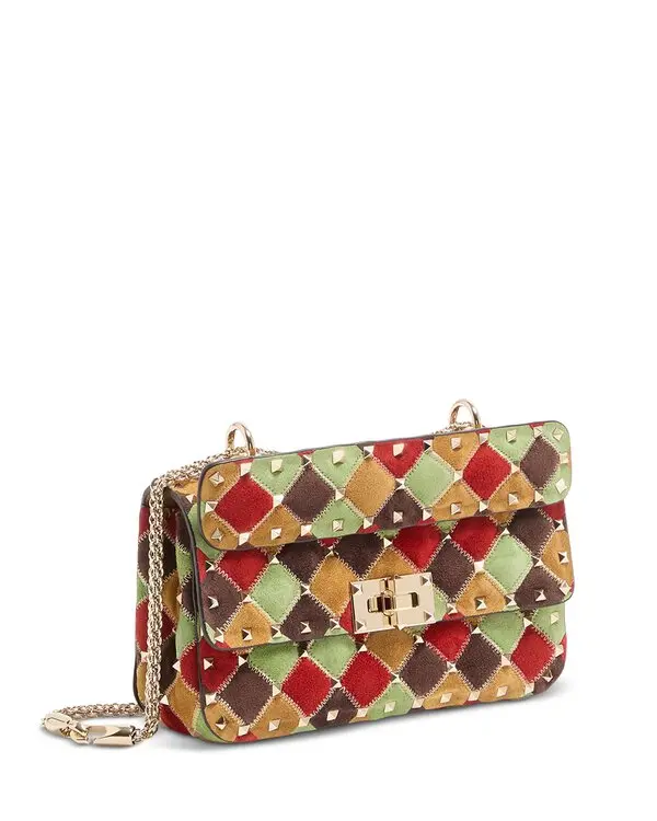 Valentino Garavani Small Studded Suede Shoulder Bag