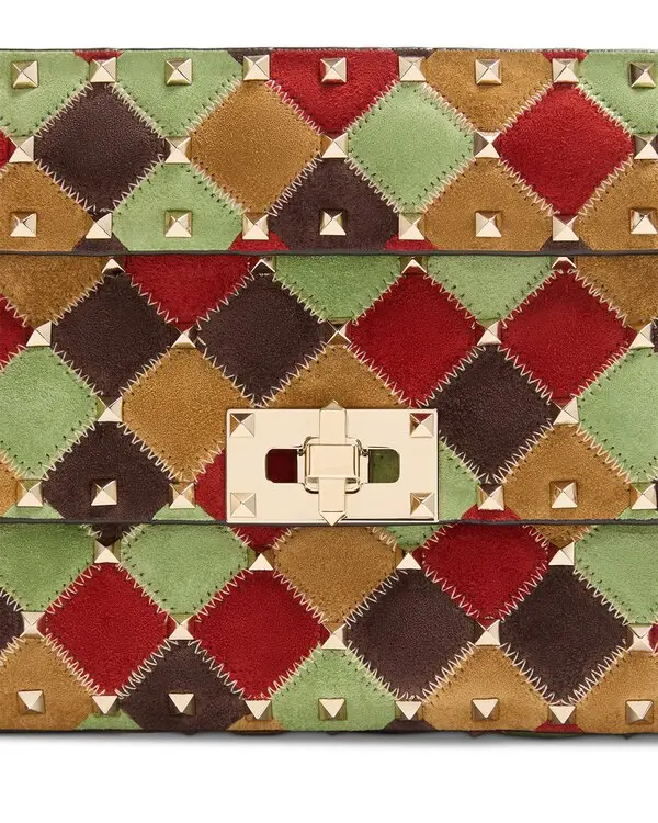 Valentino Garavani Small Studded Suede Shoulder Bag