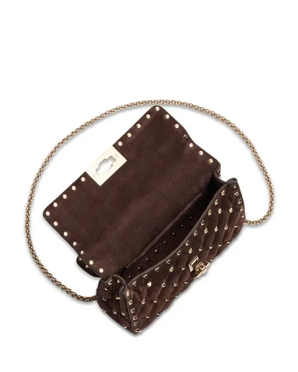 Valentino Garavani Rockstud Spike Small Suede Shoulder Bag