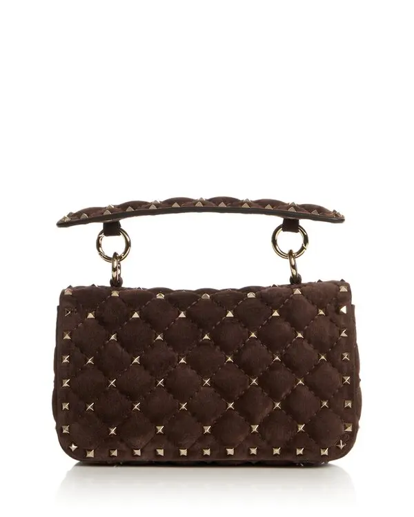 Valentino Garavani Rockstud Spike Small Suede Shoulder Bag