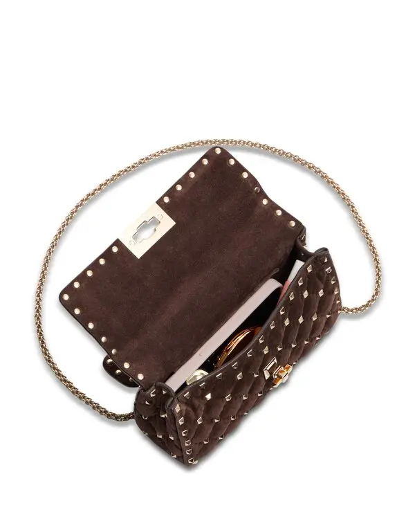 Valentino Garavani Rockstud Spike Small Suede Shoulder Bag
