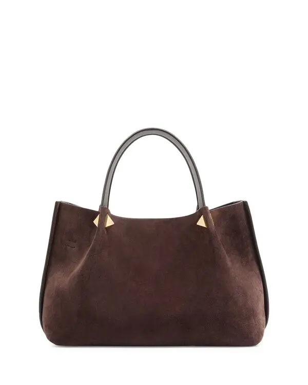 Valentino Garavani Small Vlogo Suede Tote Bag