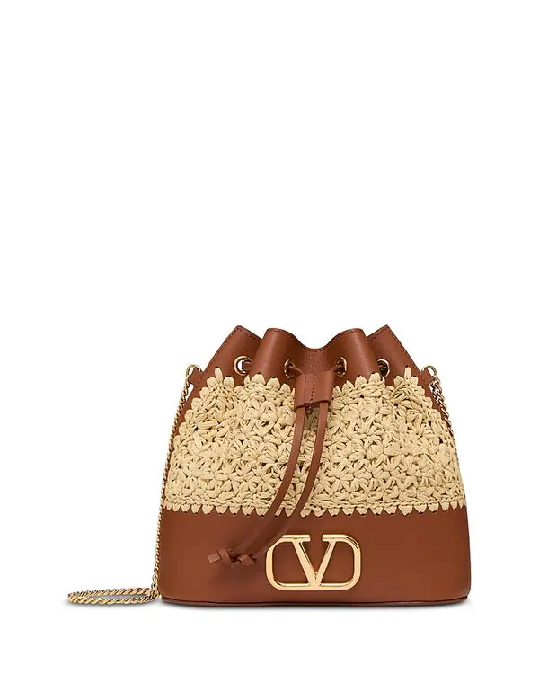 Valentino Garavani Vlogo Mini Bucket Bag - Natural