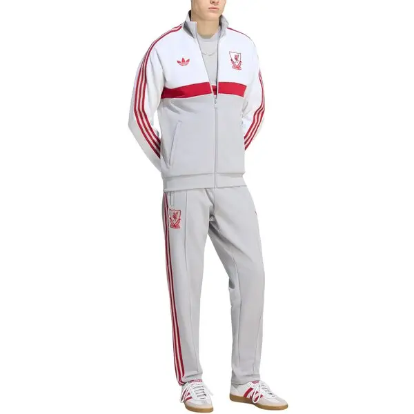 Adidas Liverpool Fc Track Top Asia Sizing 'white Grey