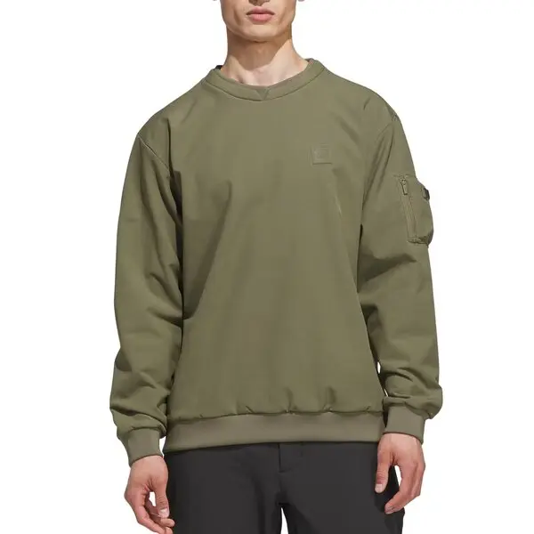 Adidas Climawarm Brushed Sweatshirt Asia Sizing - Olive Strata
