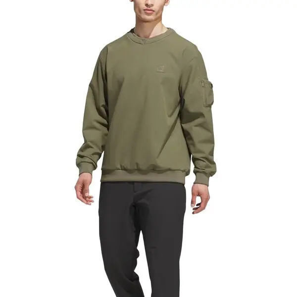 Adidas Climawarm Brushed Sweatshirt Asia Sizing - Olive Strata