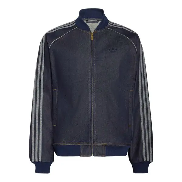Adidas Sst Adicolor Denim Track Top Asia Sizing - Indigo Denim