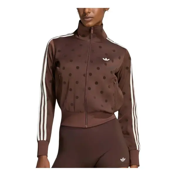 Adidas Satin Polka Dots Tt Track Top Asia Sizing - Auburn